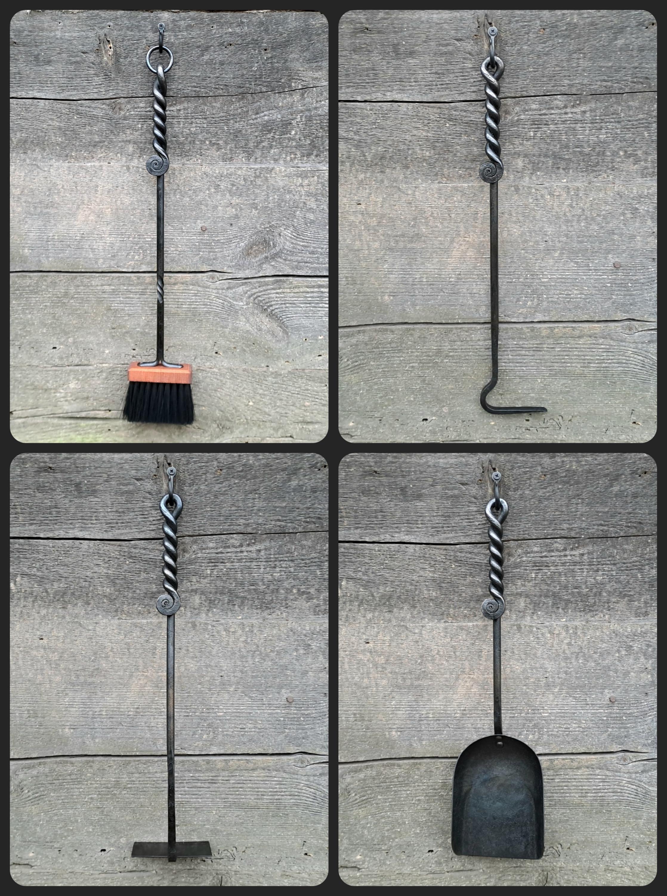 Hand-forged Tools Set for Wood Stove or Fireplace | Ash Shovel, Fire ...
