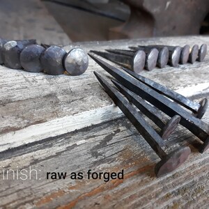 1 Pcs Hand Forged Nail, Rustic Wrought Iron Nail, Blacksmith Works - Etsy