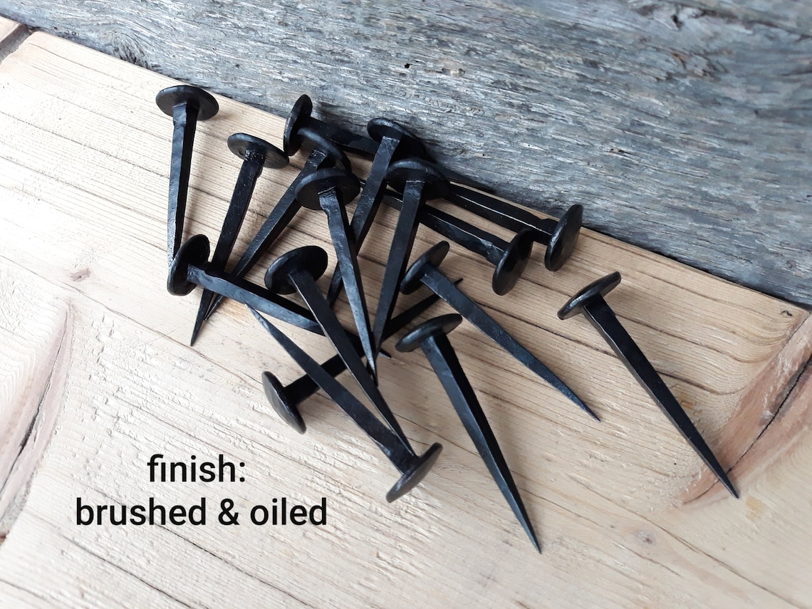 1 Pcs Hand Forged Nail, Rustic Wrought Iron Nail, Blacksmith Works - Etsy