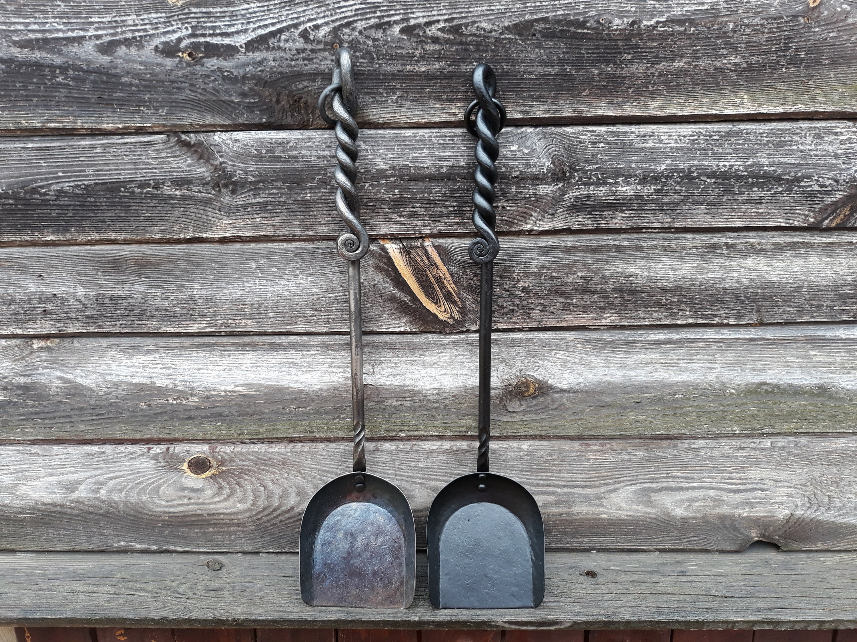 Hand Forged Fire Place Shovel Fireplace Tools Wrought Ash | Etsy