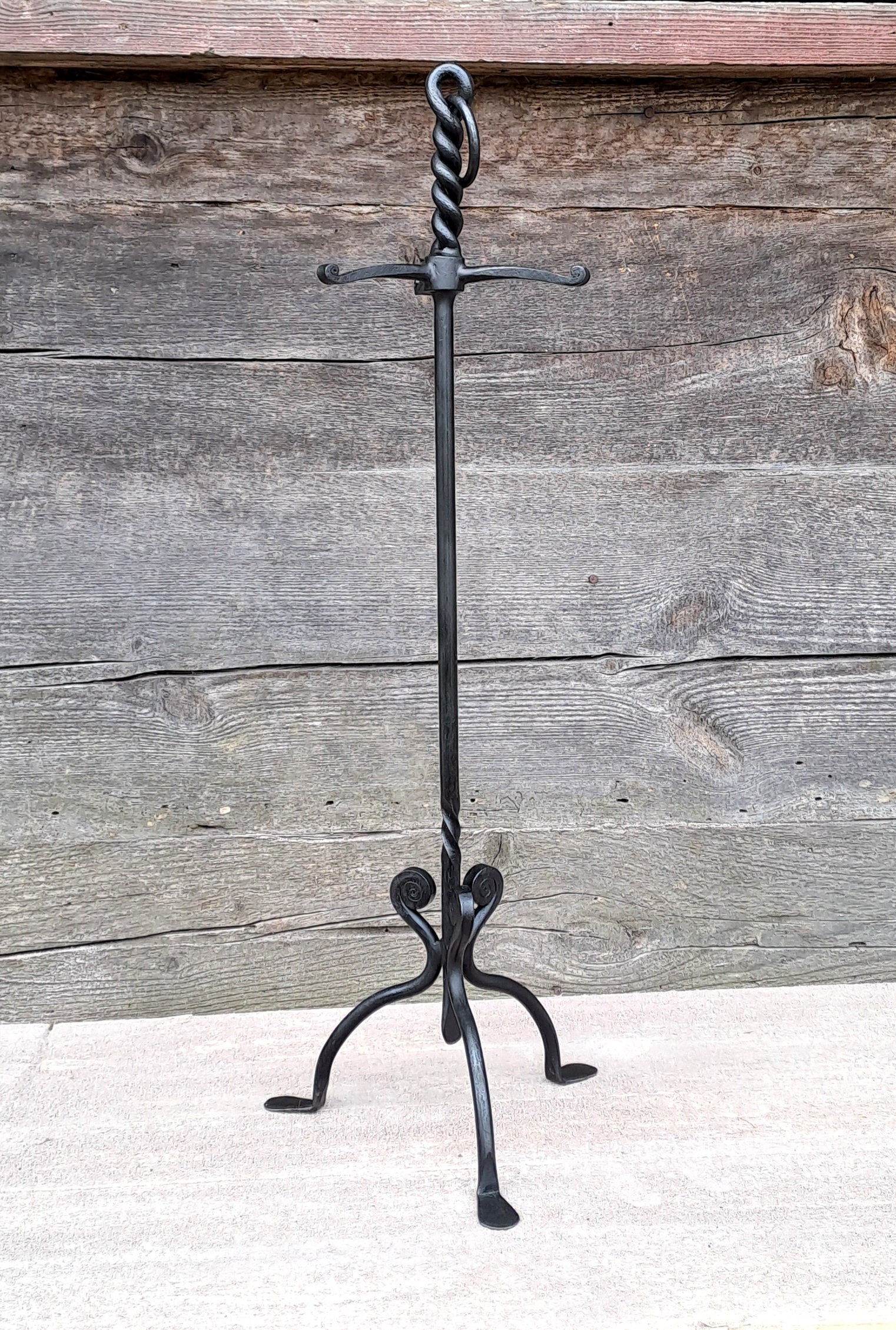 Hand-forged Wrought Iron Fireplace Tool Stand – Hearth Tool Hanger - Etsy