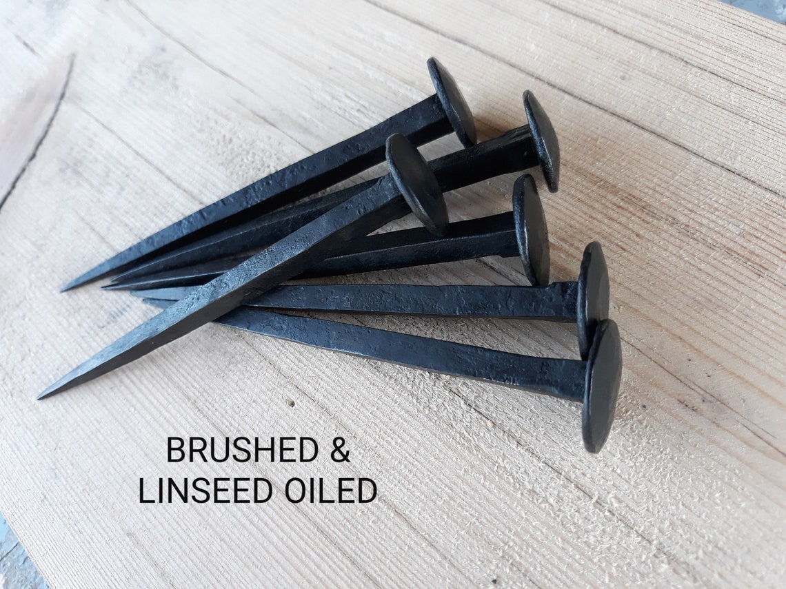 Hand Forged Nail Hook Wrought Wall Hooks m&m Towels Rustic | Etsy