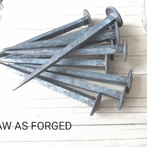 1 Pcs Hand Forged Nail, Rustic Wrought Iron Nail, Blacksmith Works - Etsy