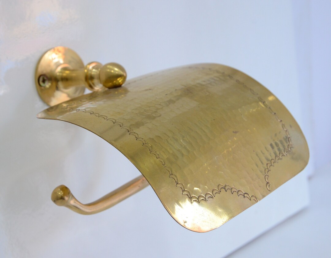 Brass Toilet Tissue Holder, Toilet Paper Holder Unlacquered Brass ...