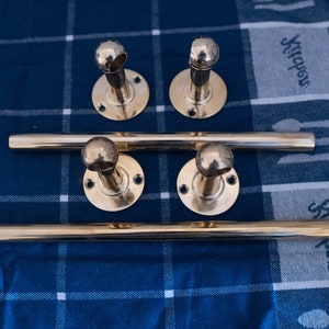 Brass Towel Rail, Wall Mounted Hanging Brass Rod, Antique Brass Towel ...