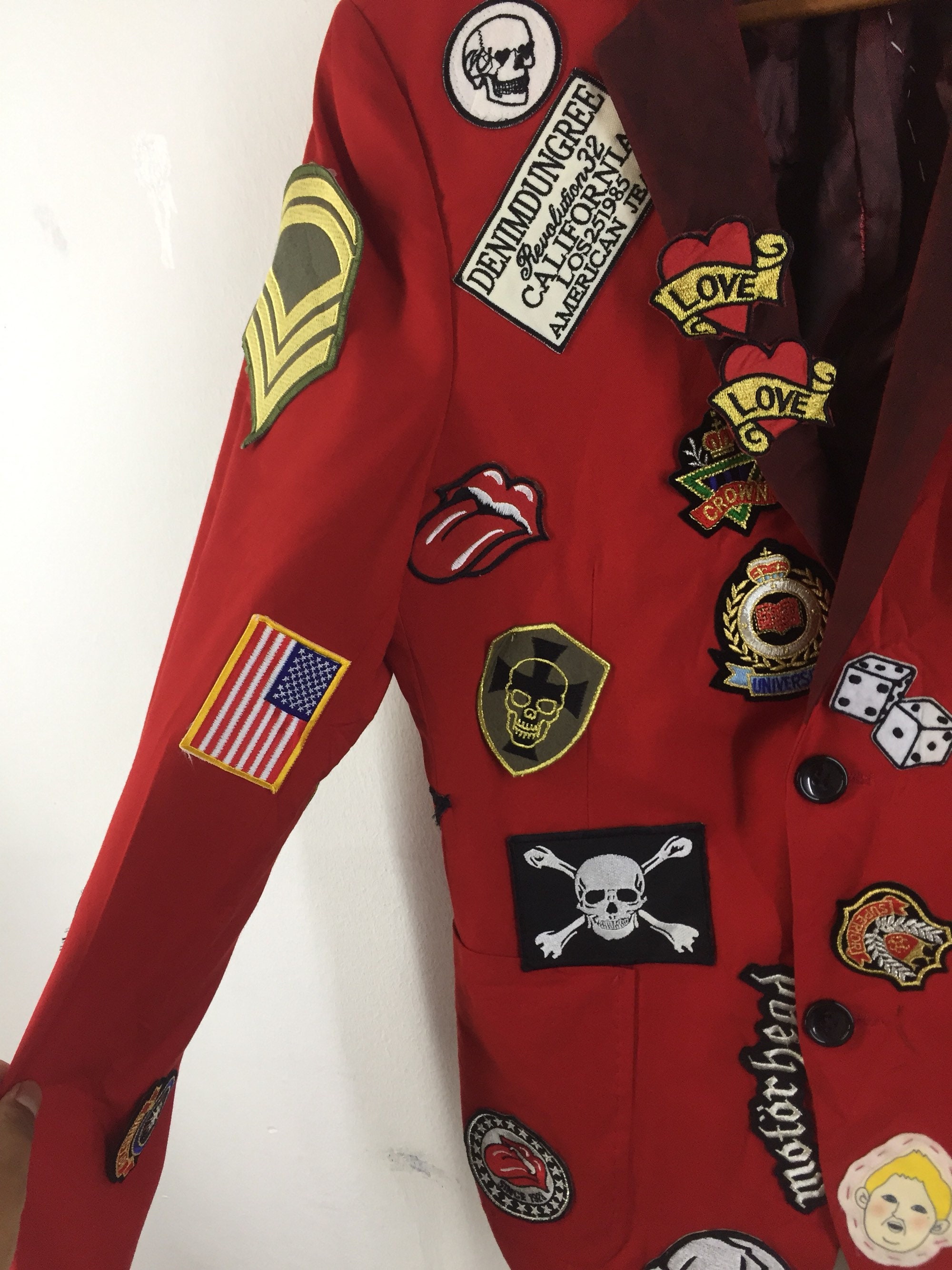 Punk Design Patches Blazer/Jacket | Etsy