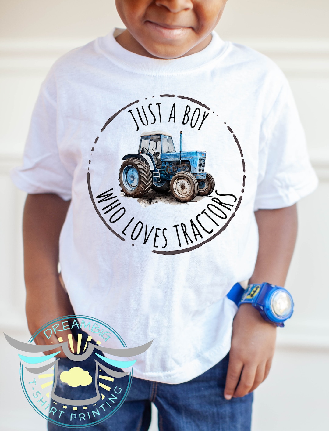 Just A Boy Who Loves Tractors, Farm Life Shirts, Country Boy, Blue ...