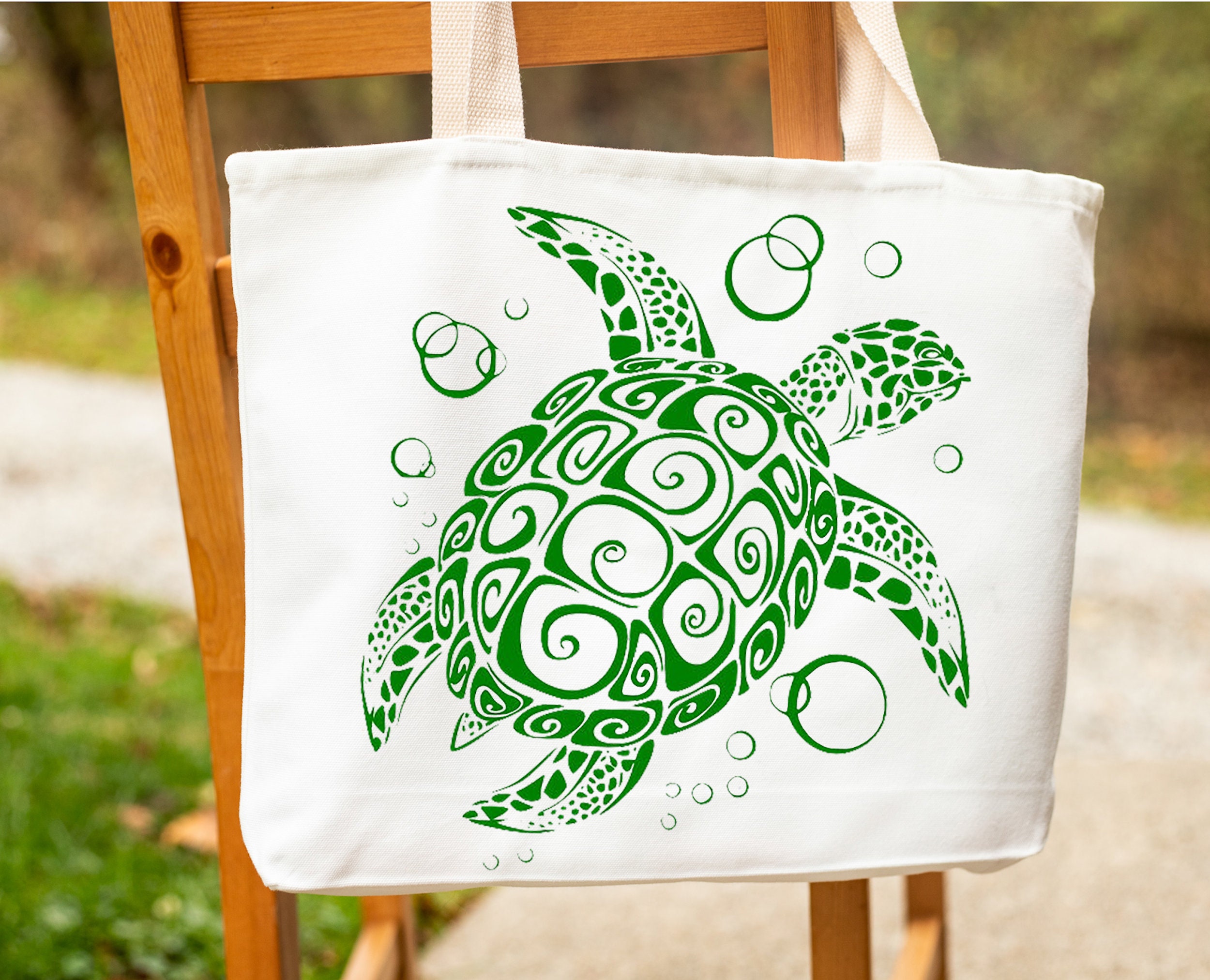 Sea Turtle Canvas Tote Bag Cute Tote Bag Travel Tote Bag - Etsy