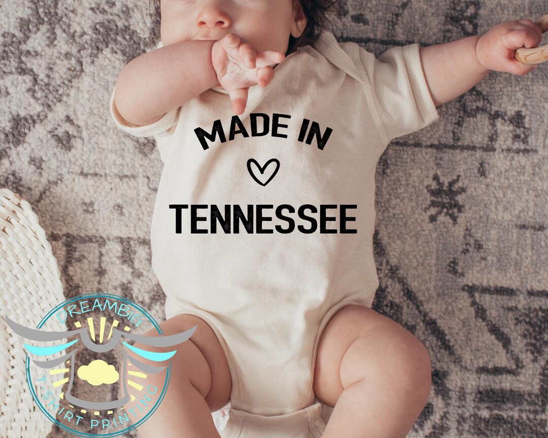Made in Tennessee Baby Onesie® State Pride Outfit, Baby Announcement ...
