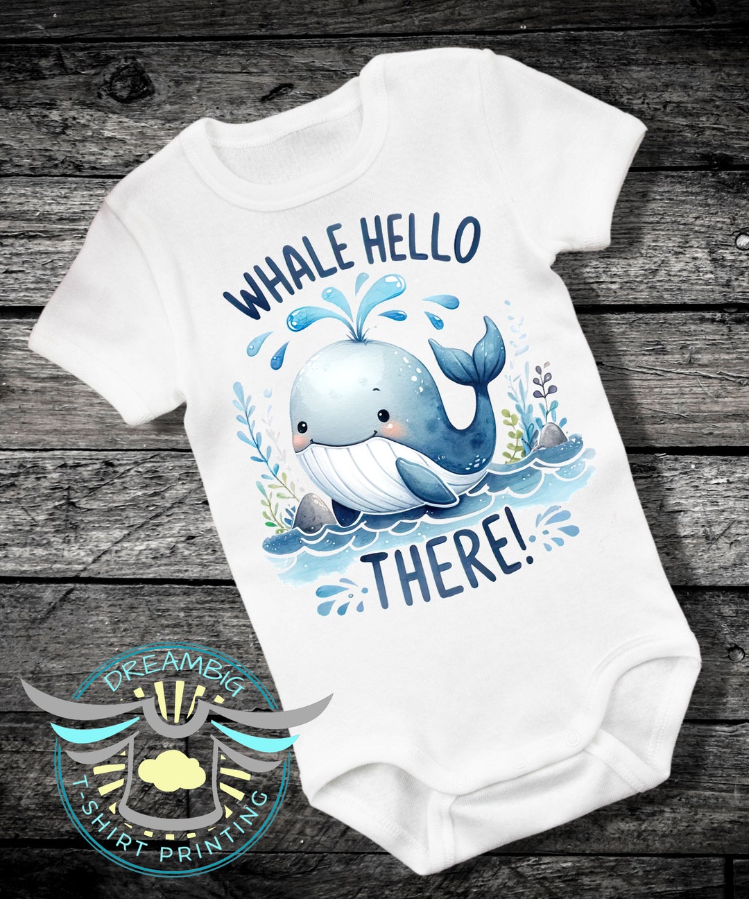 Whale Hello There Baby Onesie® Whale Baby Onesie® First Outfit ...