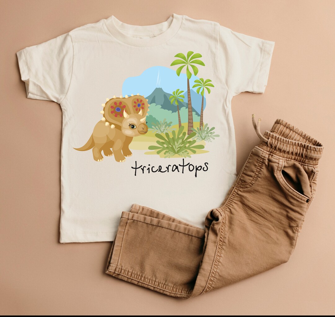 Dinosaur Shirt, Triceratops Dinosaur Shirt, Dino Tee, Little Boys ...