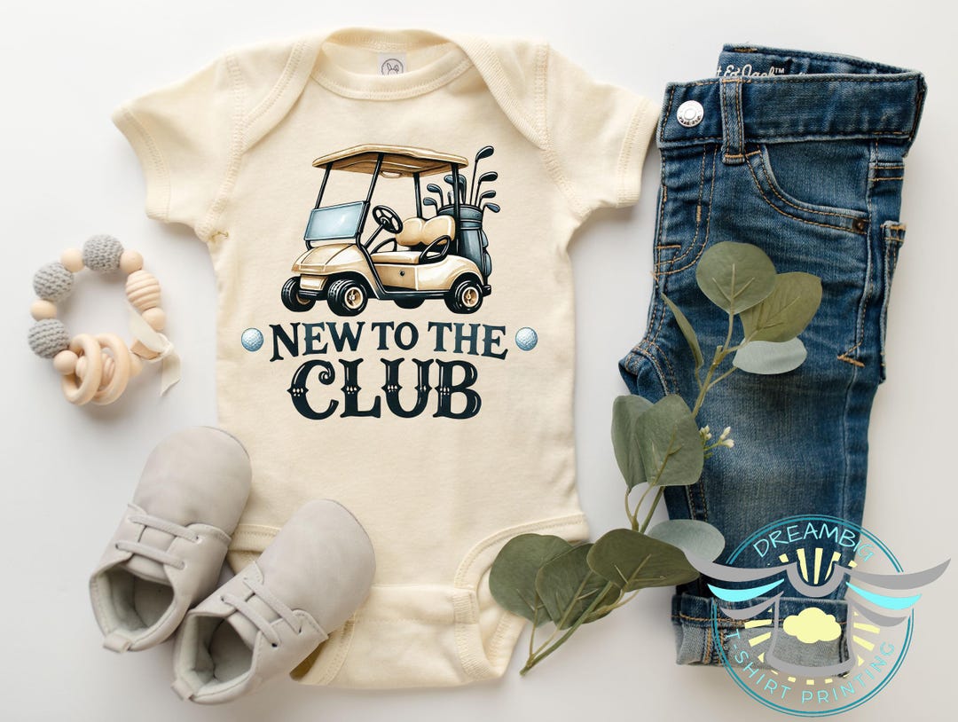 New to the Club Golf Baby Onesie® Baby Announcement, Baby Boy Outfit ...