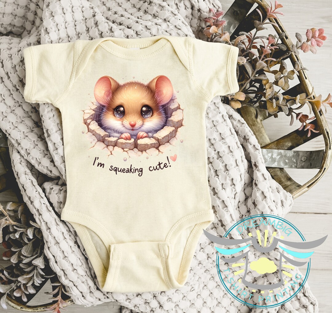 I'm Squeaking Cute Baby Onesie® Mouse Baby Onesie® Announcement ...
