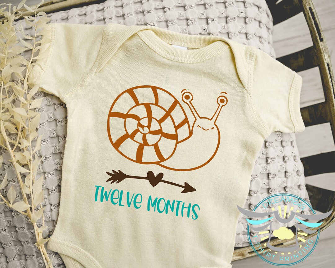 Twelve Month Baby Onesie® Milestone Baby Onesie® Snail, 12 Month ...