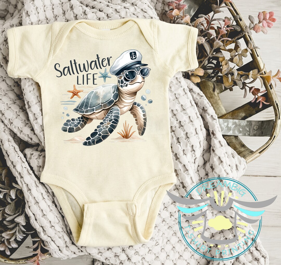 Saltwater Life Baby Onesie® Sea Turtle Baby Onesie® Saltwater Life Baby ...