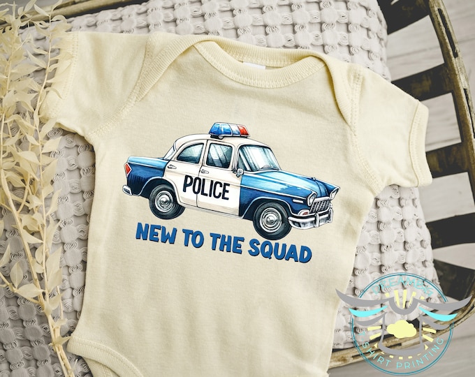 New to the Squad Police Car Baby Onesie® Police Baby Outfit, Newborn ...