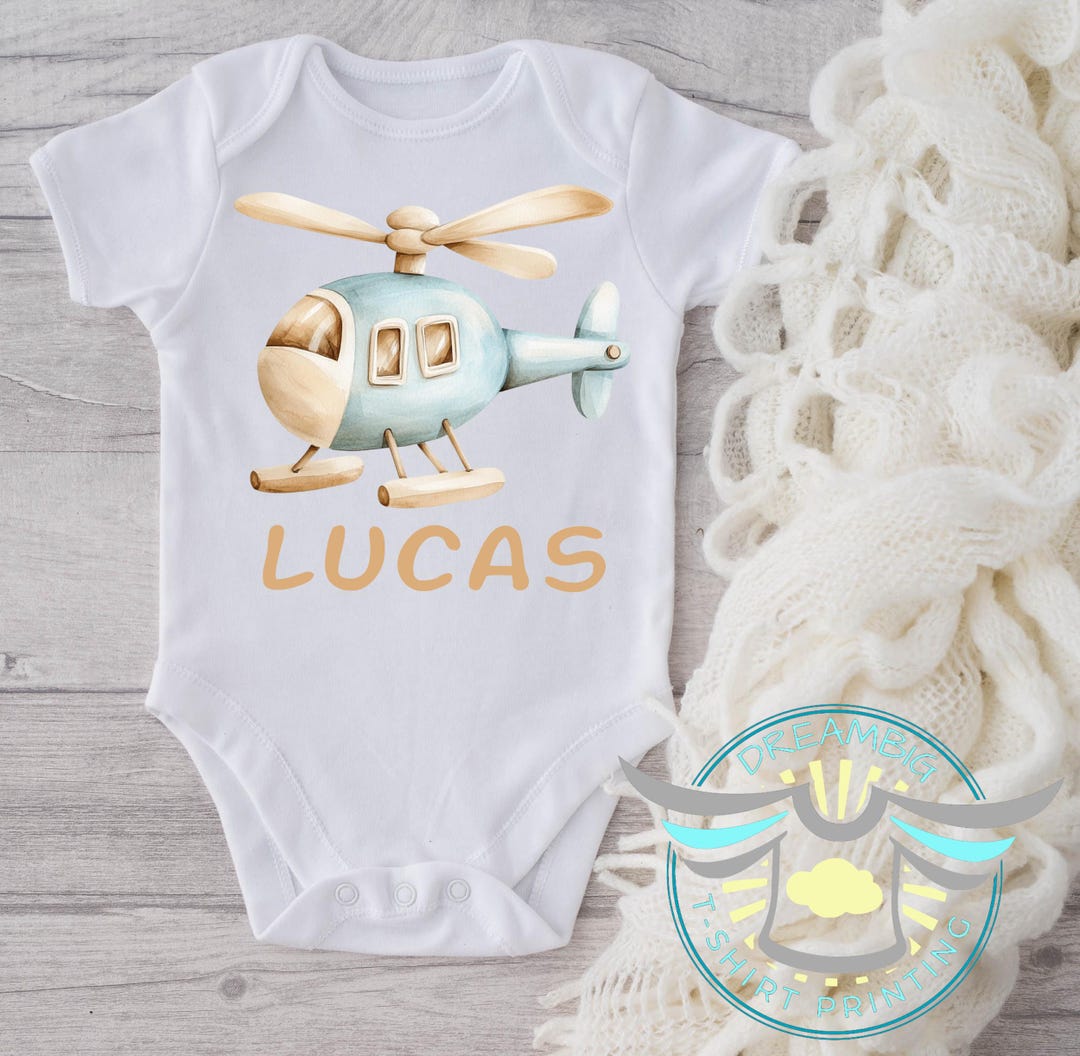Personalized Helicopter Baby Onesie: Future Pilot Outfit - Etsy