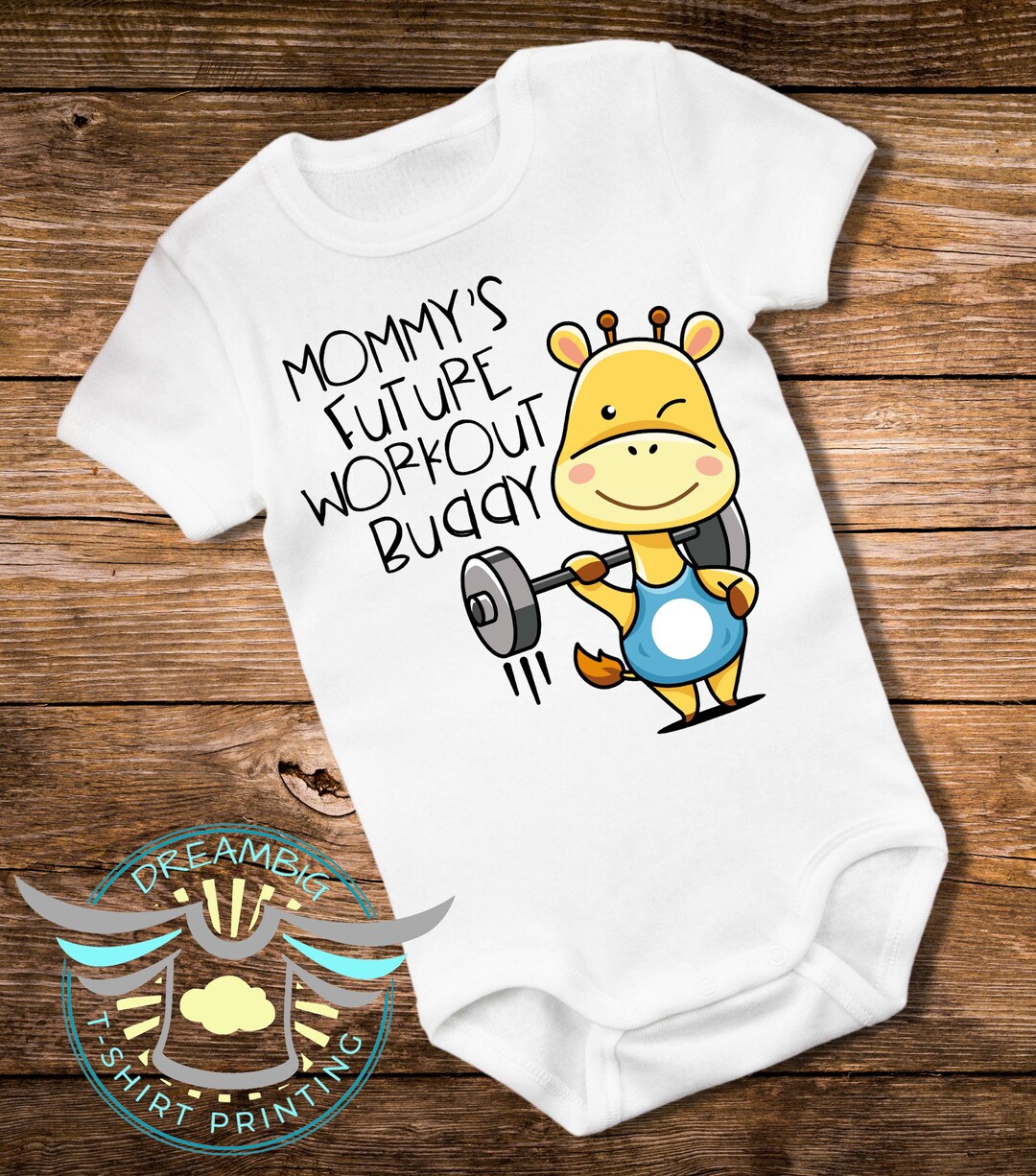 Mommy's Future Workout Buddy Baby Onesie® Mommy and Me, Future Gym ...