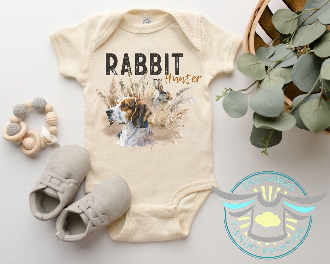 Rabbit Hunting Onesies® Chasing Tail Onesies® Rabbit Hunter, Beagle ...