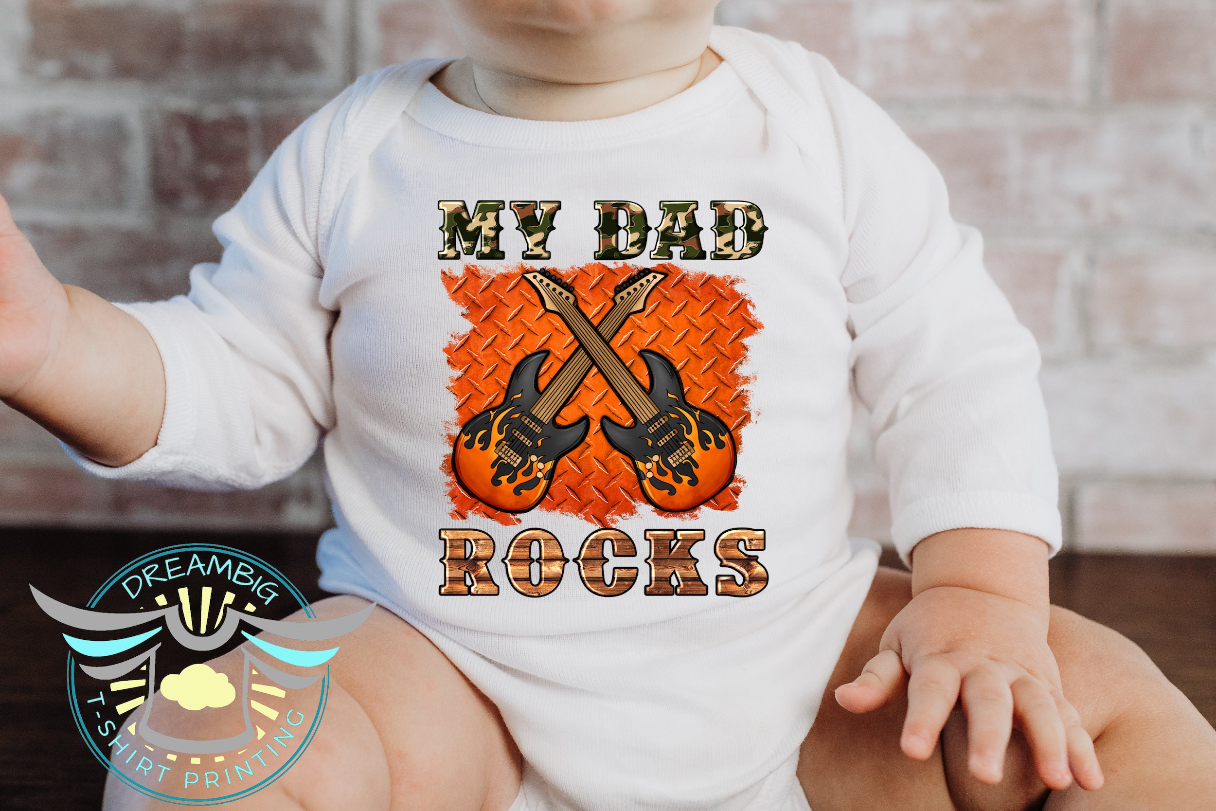 My Dad Rocks Baby Onesie® Rocker Dad, Guitar Onesie® Daddy's Boy ...