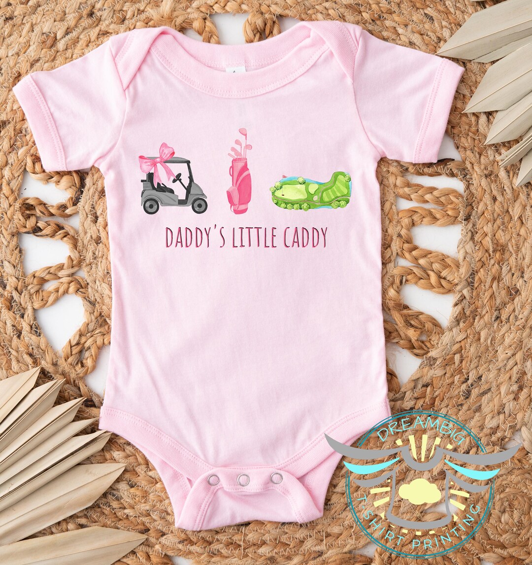 Daddy's Little Caddy Onesie® Golf Onesie® Lil Caddy Onesie® Cute Girl ...