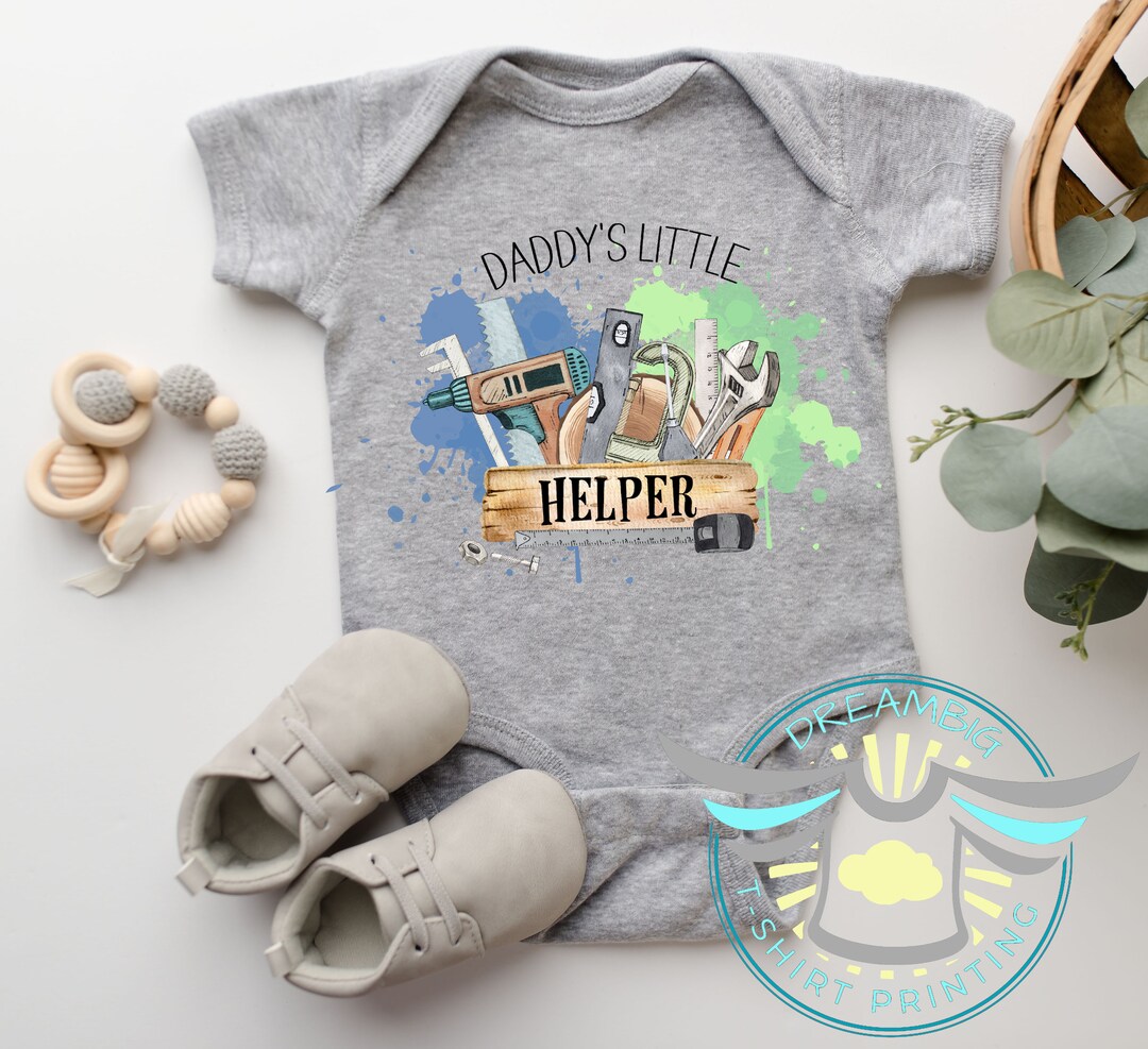 Daddy's Little Helper Baby Onesie® Construction, Daddy's Boy, Father ...