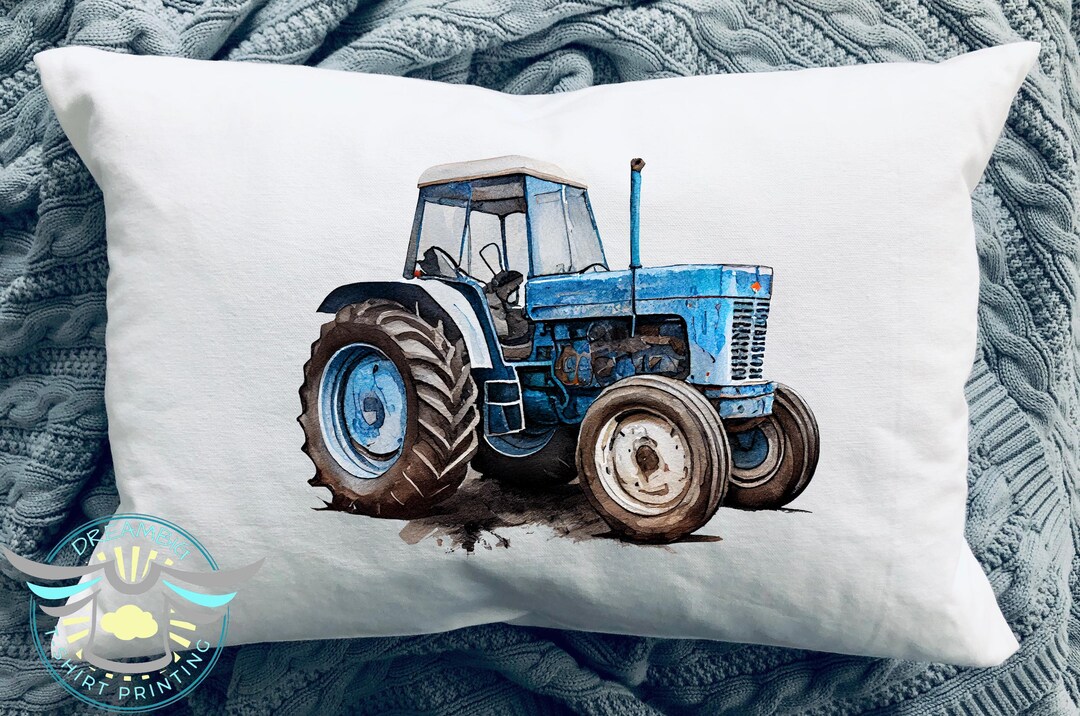Tractor Pillowcase, Personalized, Blue Tractor, Tractor Bedroom Decor ...