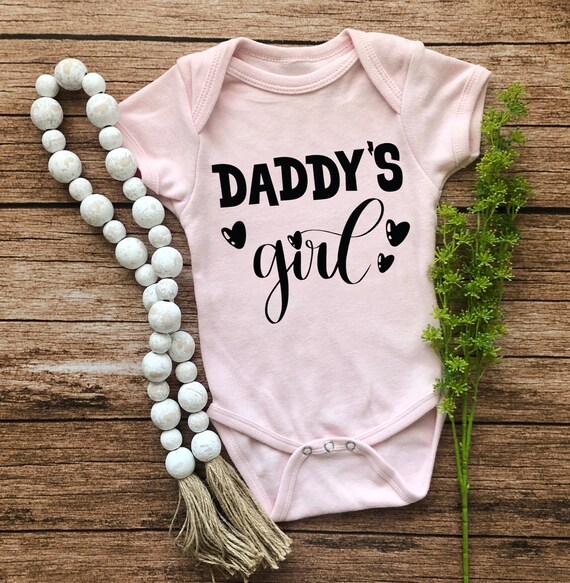 Daddys Girl Onesie® Daughter Onesie® Daddys Heart Etsy