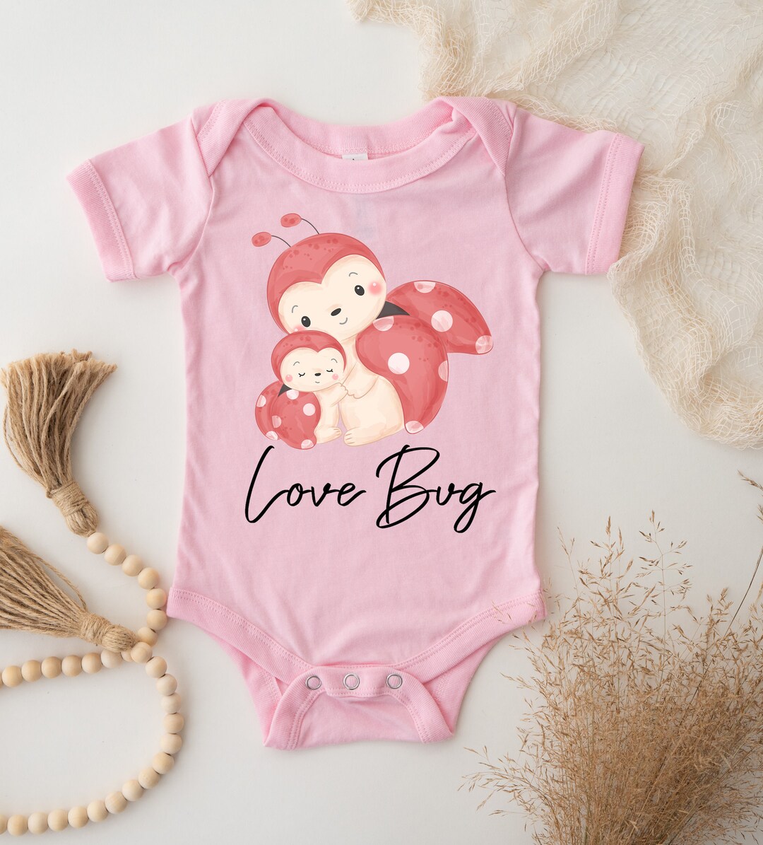 Love Bug Baby Onesie® Baby Shower Gifts, Cute Baby Girl Clothes, Pink ...
