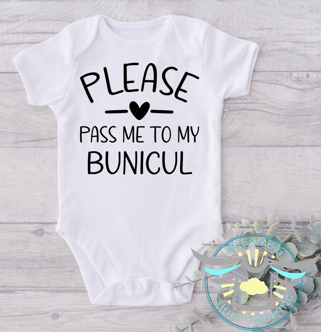 Romanian Baby Onesie® Please Pass Me to My Bunicul, Romanian ...