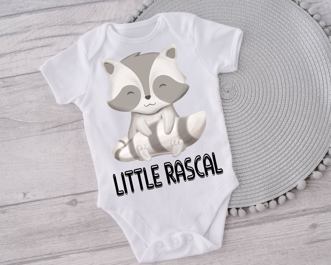 Little Rascal Baby Onesie® Raccoon Baby Onesie® Baby Shower, Cute Baby ...