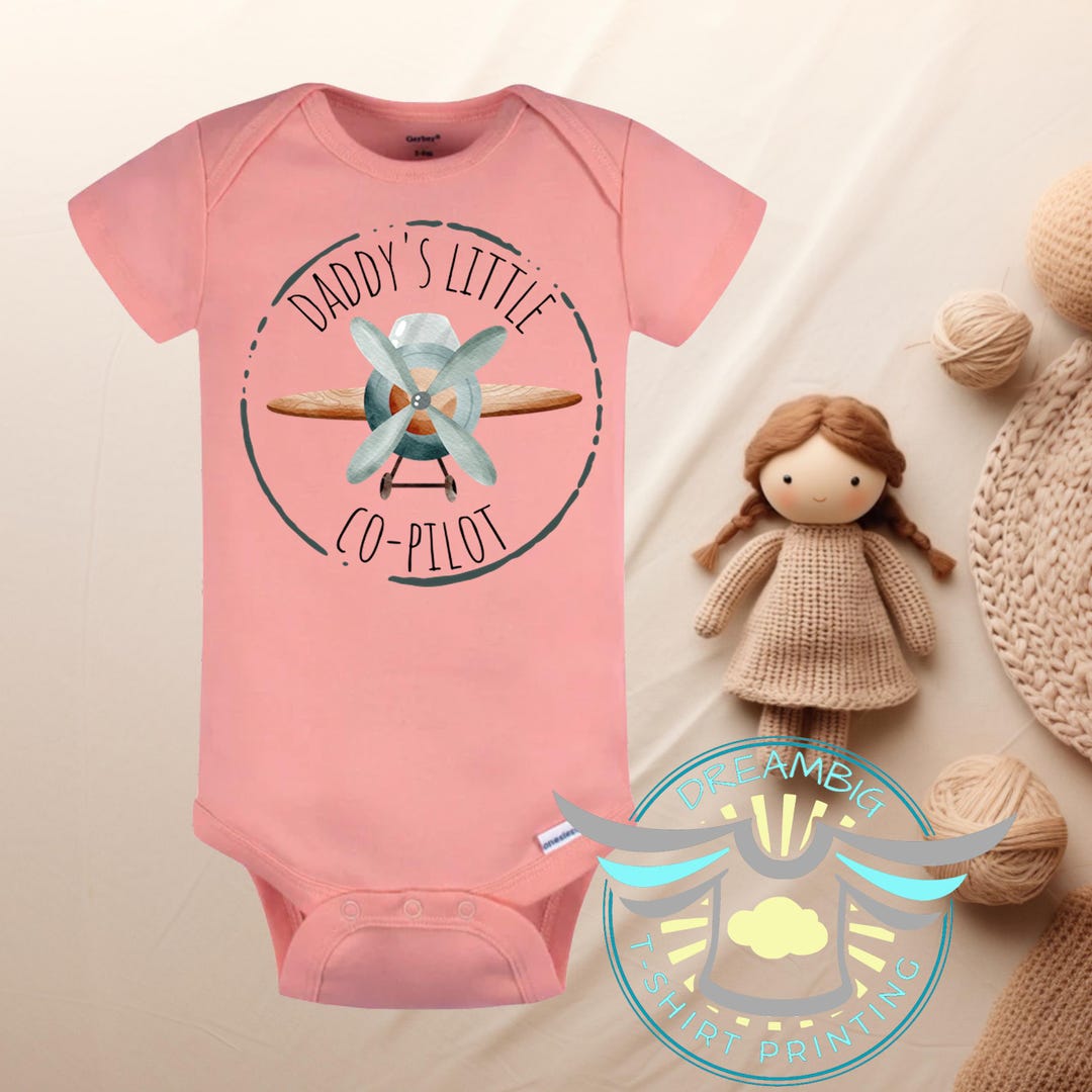 Daddy's Little Co-pilot Baby Onesie® Baby Announcement, Aviation Theme ...