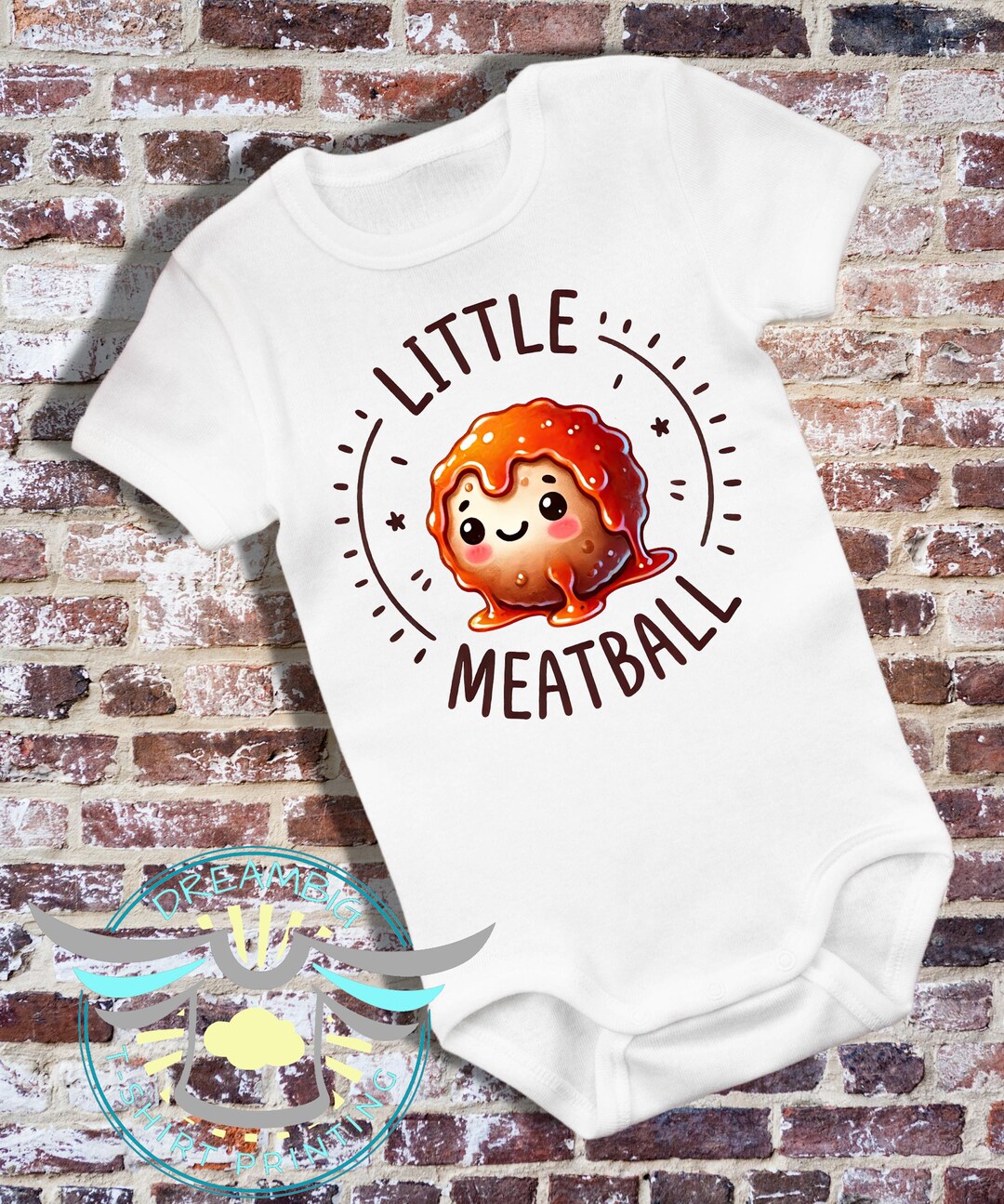 Little Meatball Baby Onesie® Baby Humor, Funny Baby Outfit, Baby Shower ...