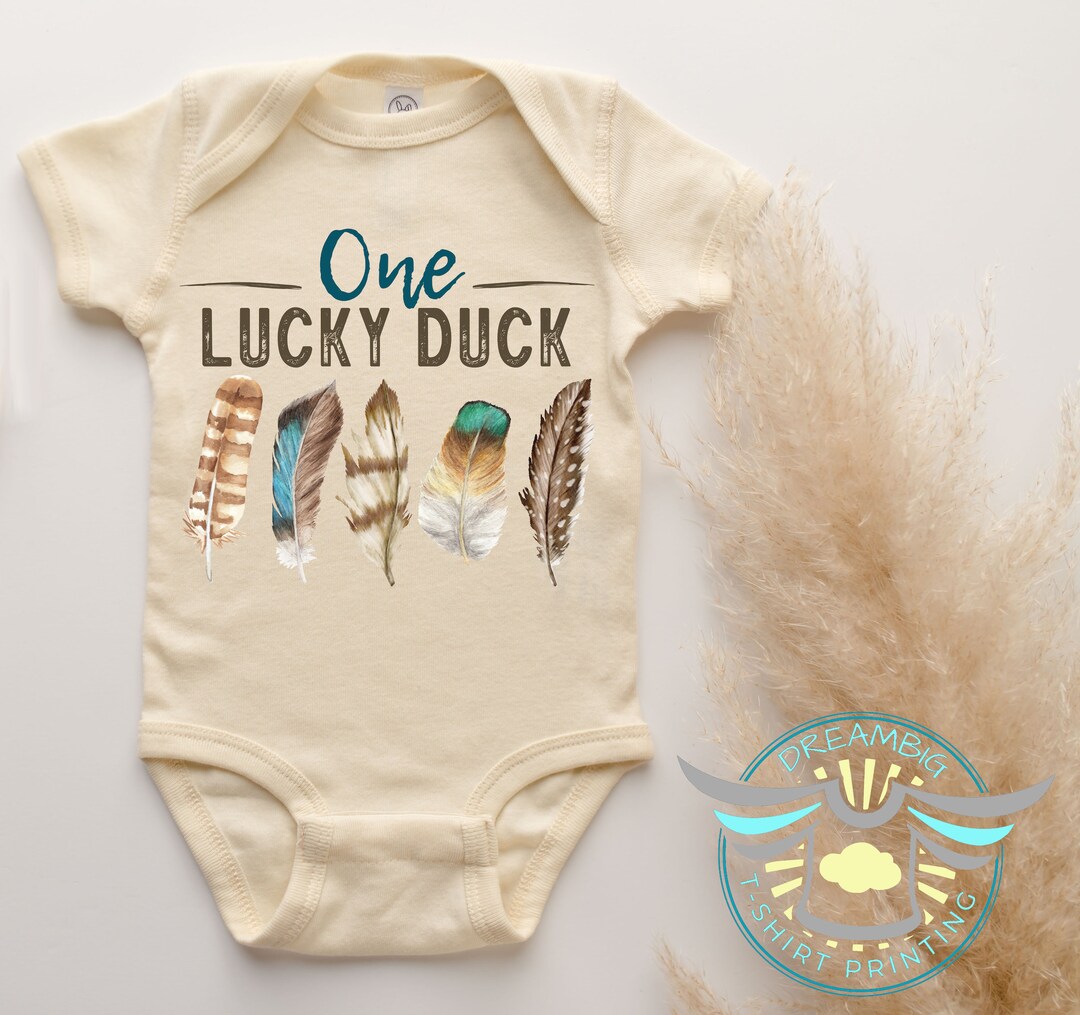 ONE Lucky Duck Onesie® First Birthday Onesie® Duck Hunting Onesie® Boys ...