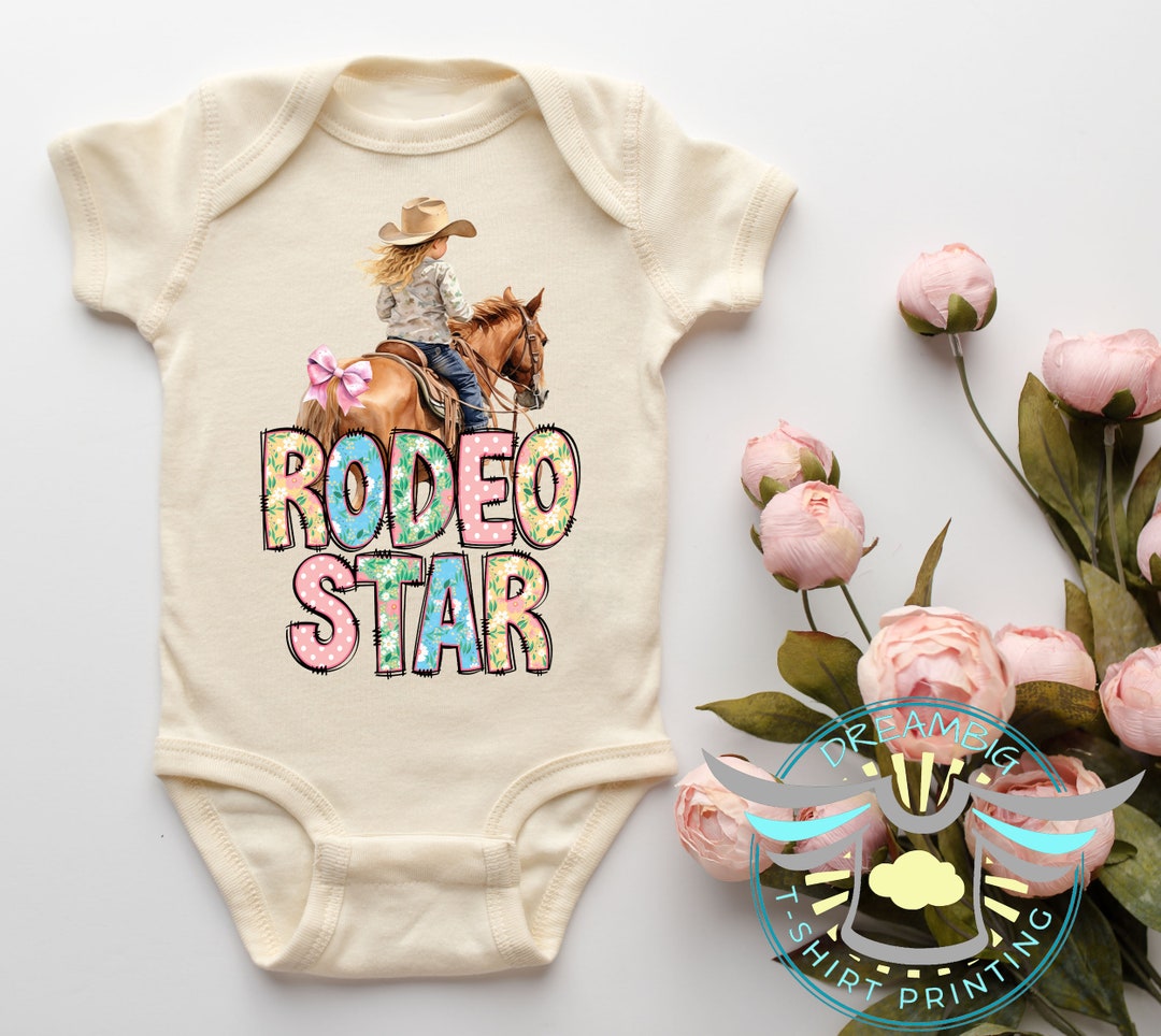 Rodeo Star Baby Onesie® Barrel Racing, Baby Announcement, Country Girl ...