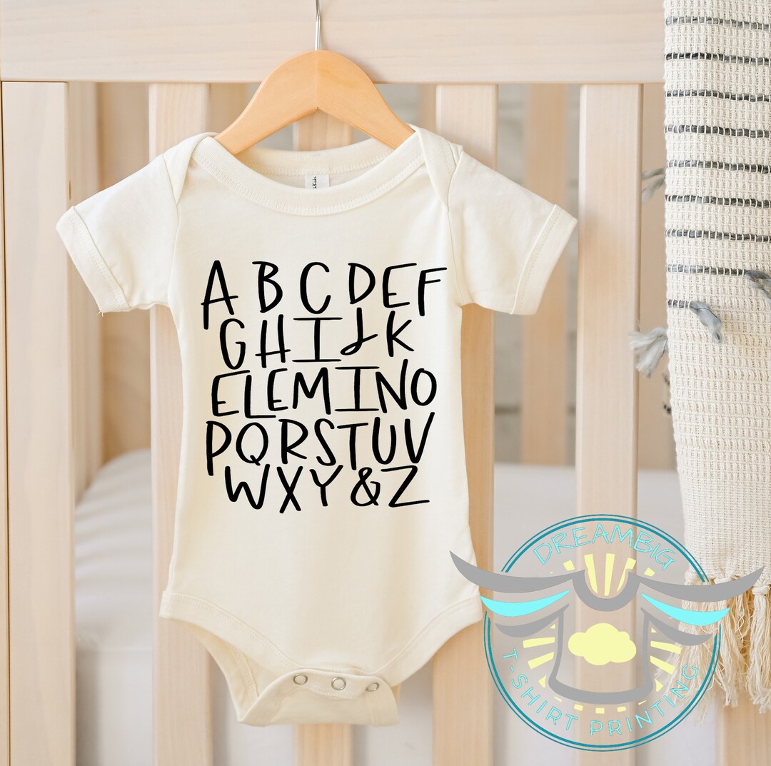 ABC Alphabet Baby Onesie® Elemeno P Onesies® Education, Baby Girl, Baby ...