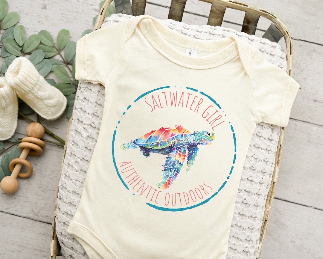 Sea Turtle Baby Onesie® Saltwater Girl Onesie® Nautical, Beach Baby ...