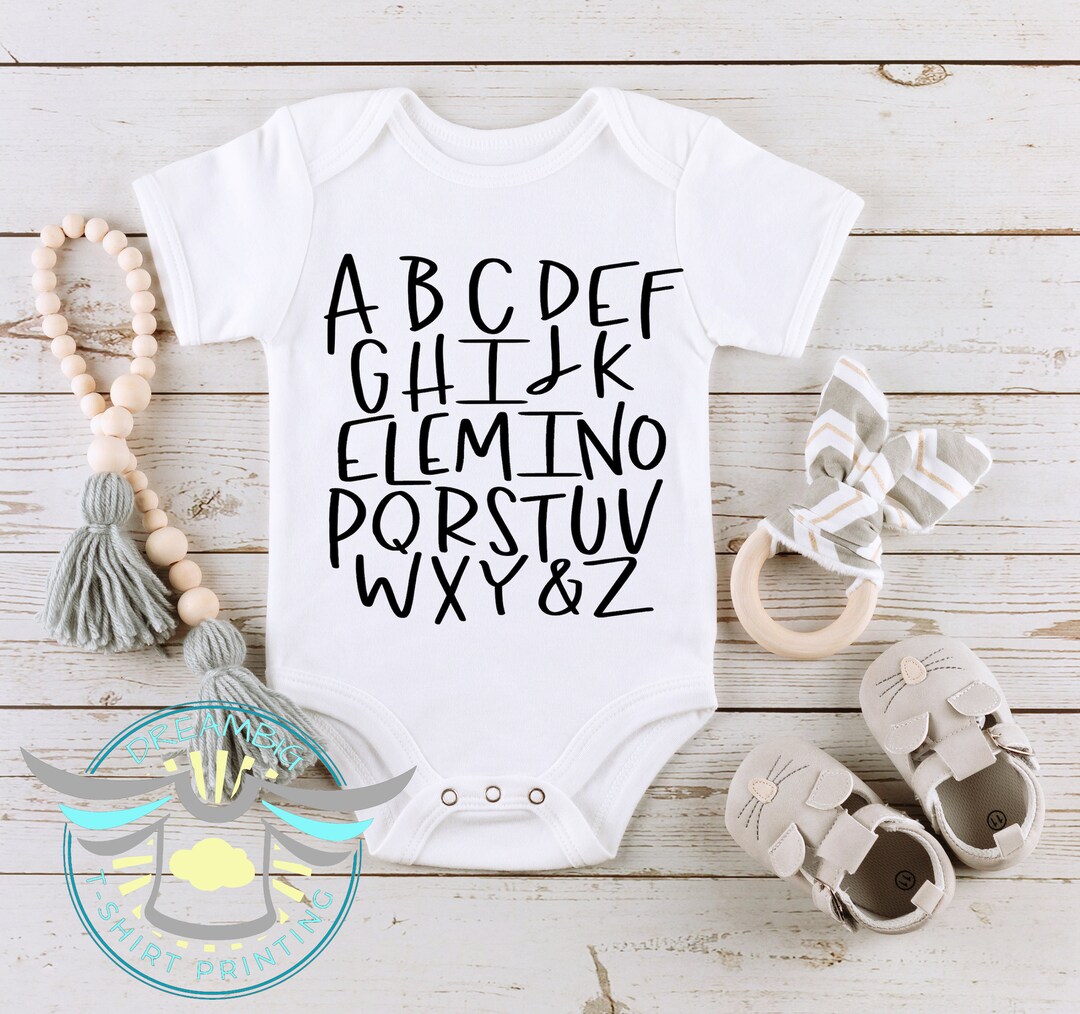 ABC Alphabet Baby Onesie® Elemeno P Onesies® Education, Baby Girl, Baby ...