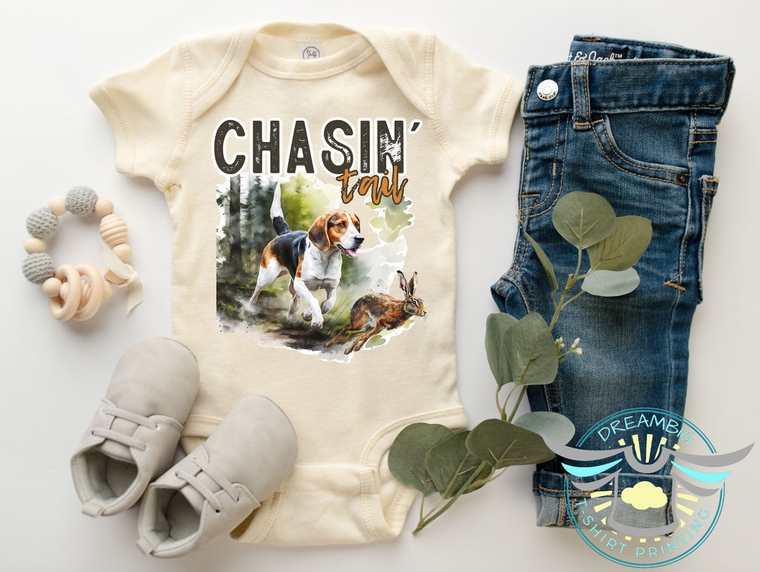 Rabbit Hunting Onesies® Chasing Tail Onesies® Rabbit Hunter, Beagle ...