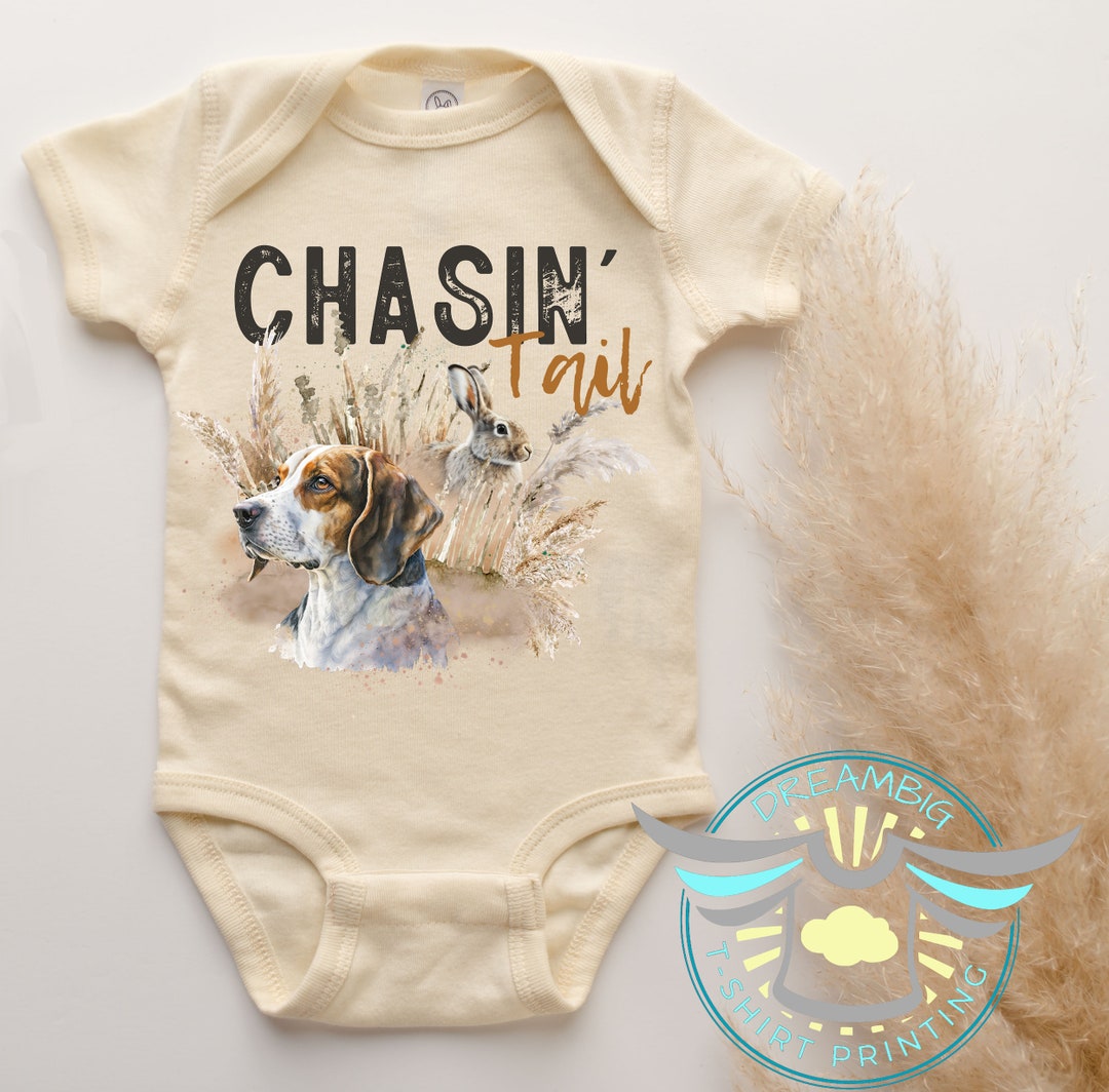 Rabbit Hunting Onesies® Chasing Tail Onesies® Rabbit Hunter, Beagle ...