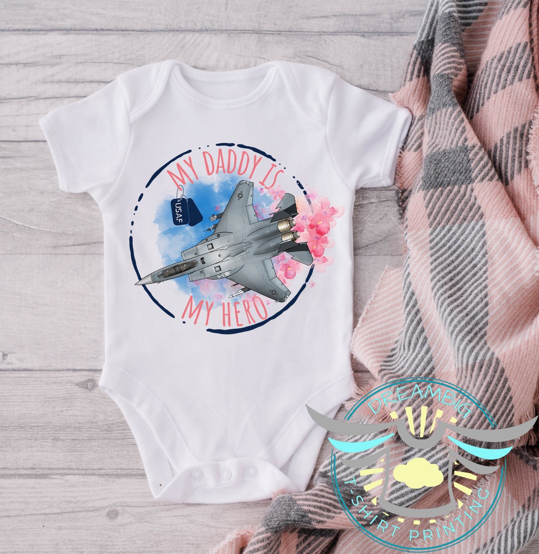 Daddy is My Hero Baby Onesie® Fighter Pilot, Military Dad, Military ...