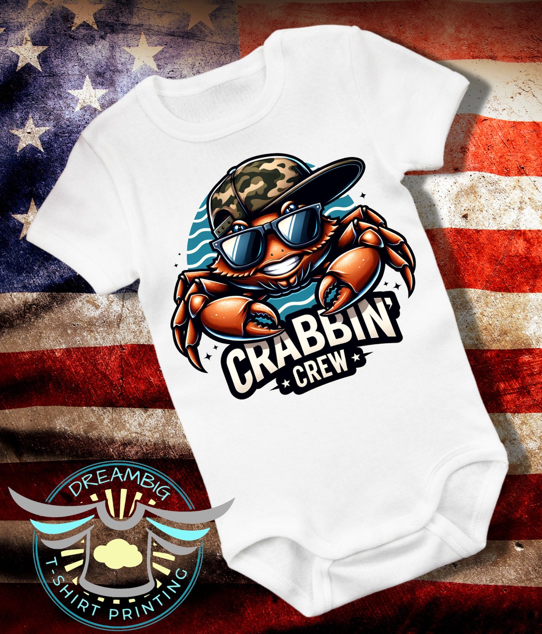 Crabbin' Crew Baby Onesie® Crab Baby Outfit, Saltwater, Crab Fishing ...