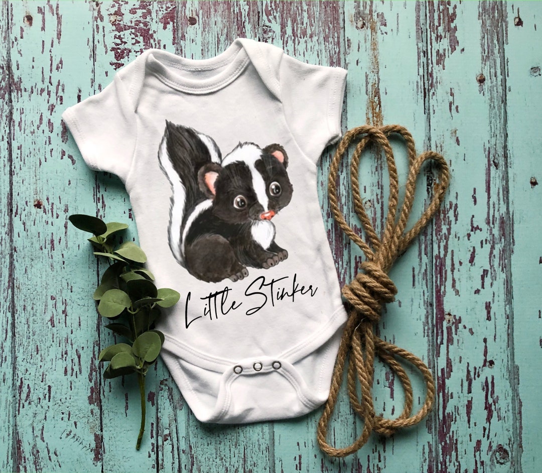Skunk Baby Onesie® Little Stinker Baby Skunk Baby Onesie® Baby Shower ...
