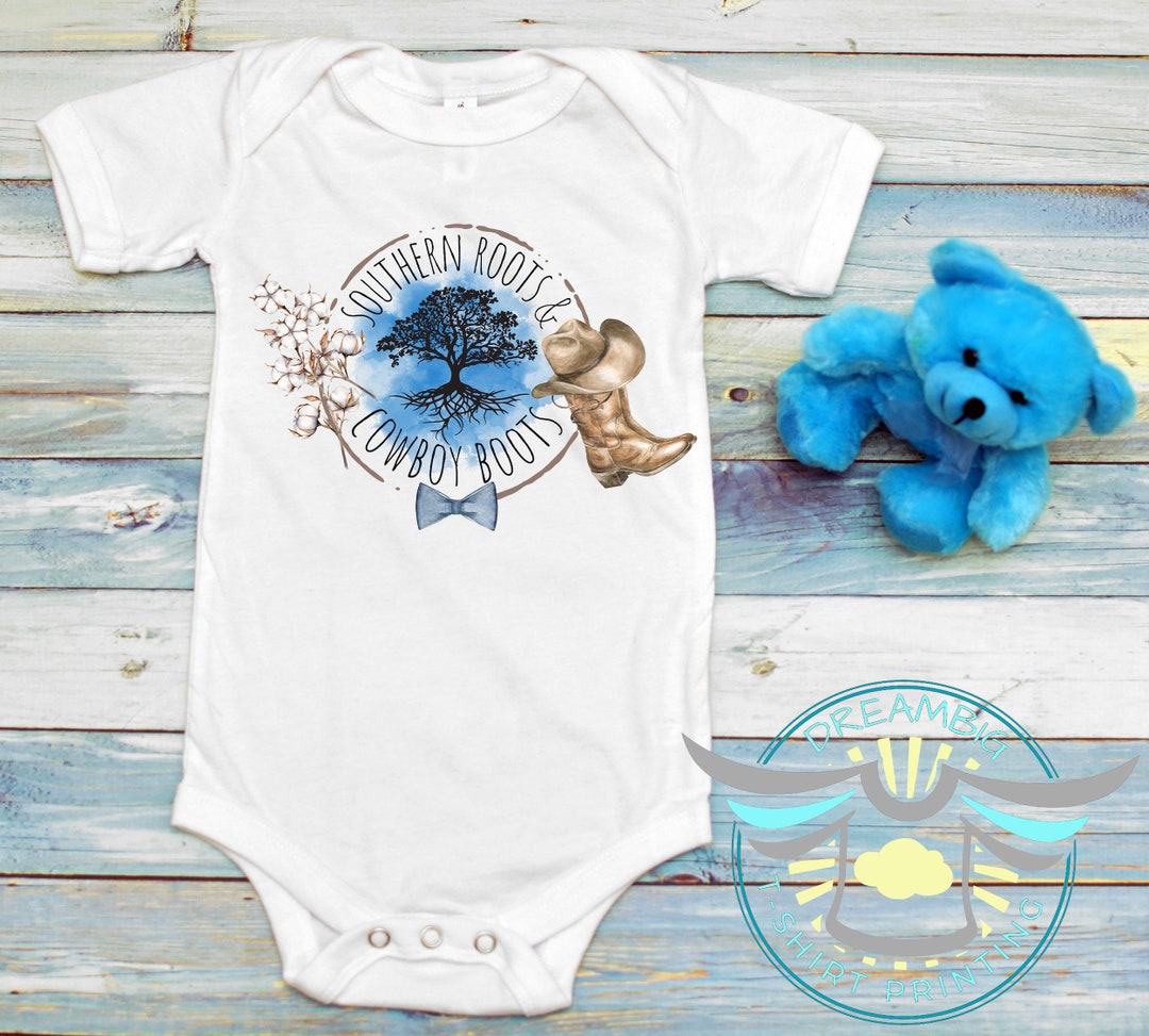 Southern Gentleman Onesie® Southern Roots & Cowboy Boots, Country Boy ...
