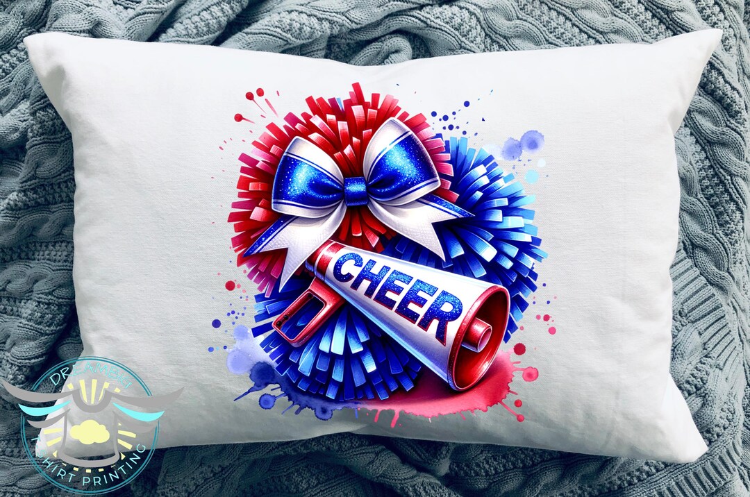 Cheer Pillowcase Cover, Red and Blue Team, Personalized, Cheerleading ...