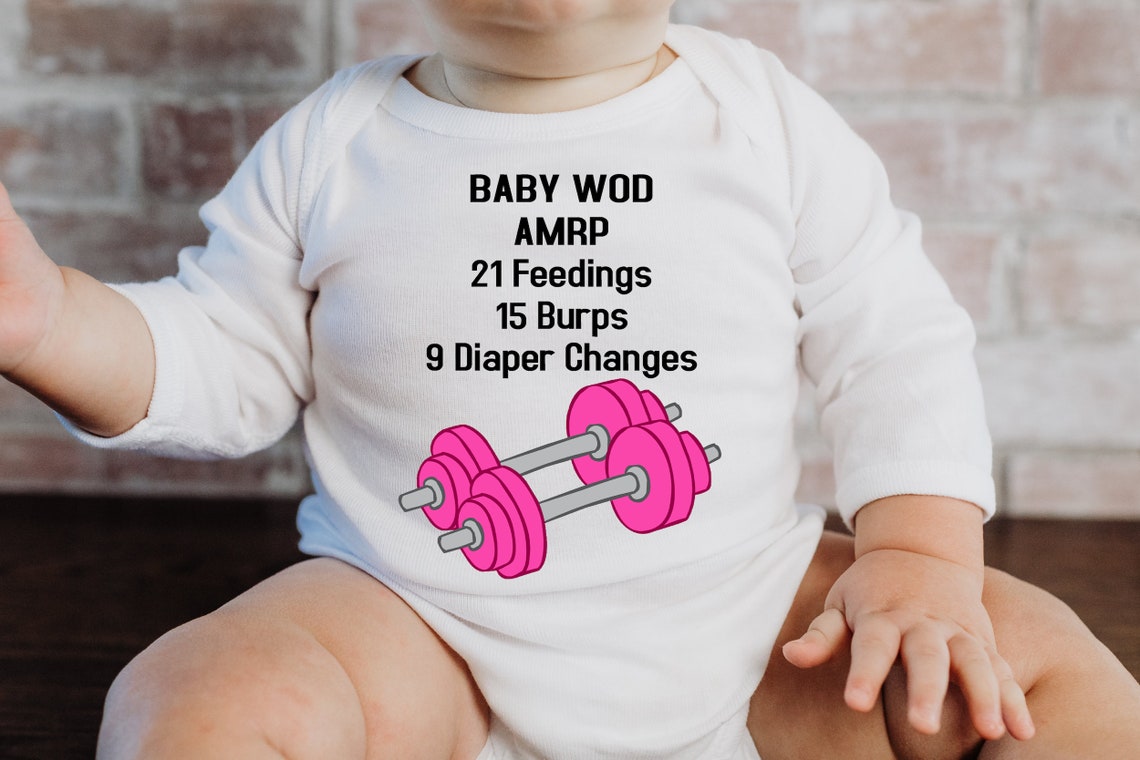 Baby WOD AMRP Workout Baby Onesie® Gym Workout Buddy - Etsy
