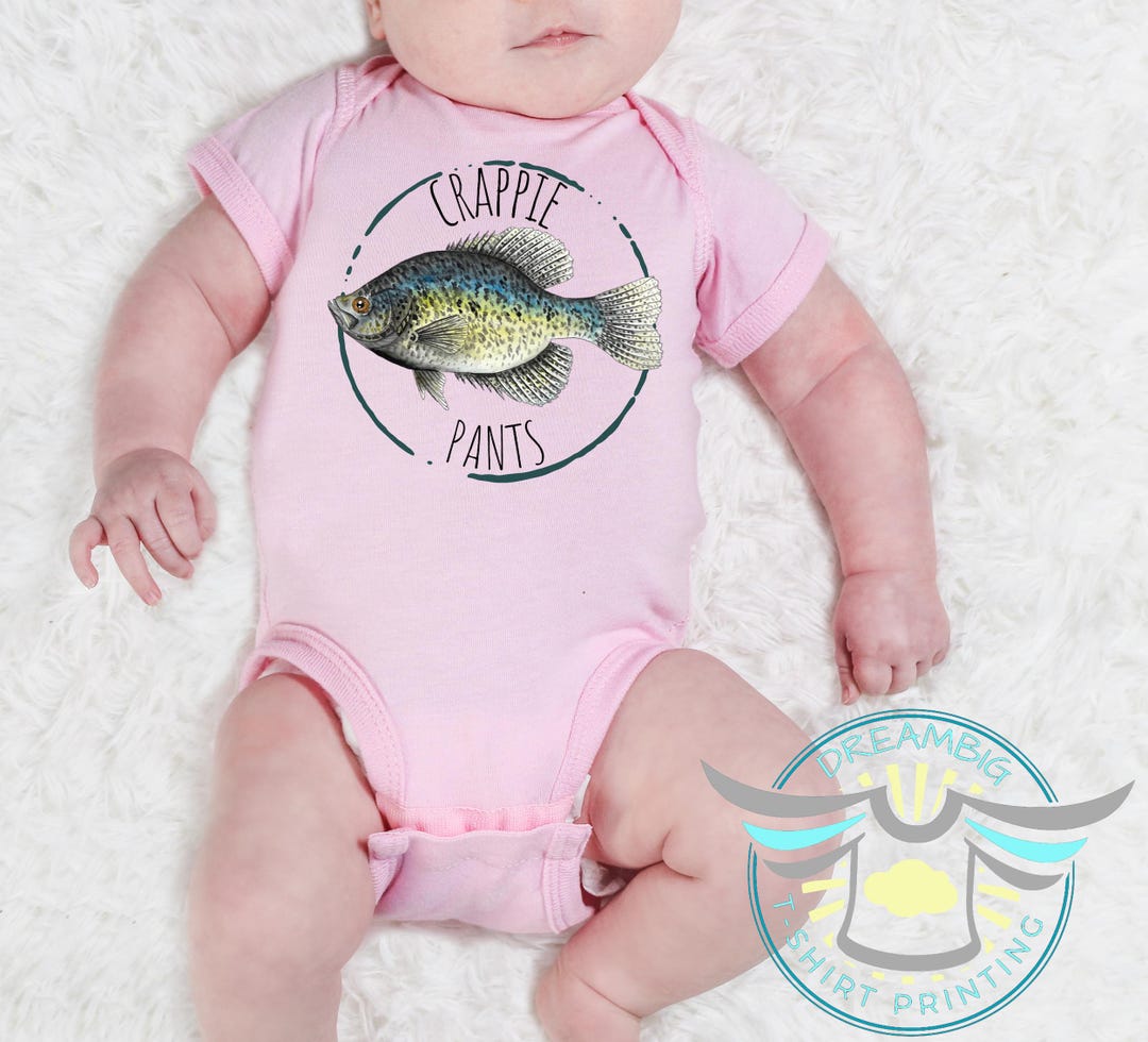 Crappie Fishing Baby Onesie® Crappie Pants, Crappie Hunter, Fishing ...