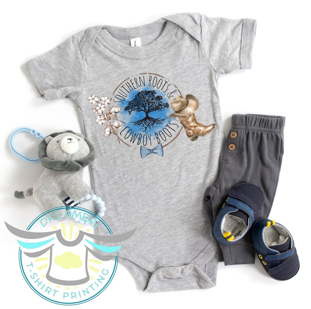 Southern Gentleman Onesie® Southern Roots & Cowboy Boots, Country Boy ...
