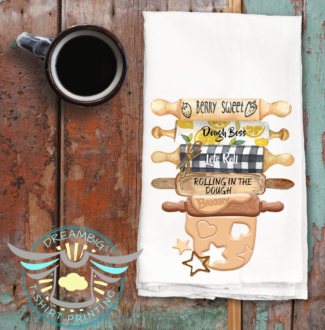 Baking Kitchen Towel, Rolling in the Dough, Bakery, Let's Roll, Tea ...