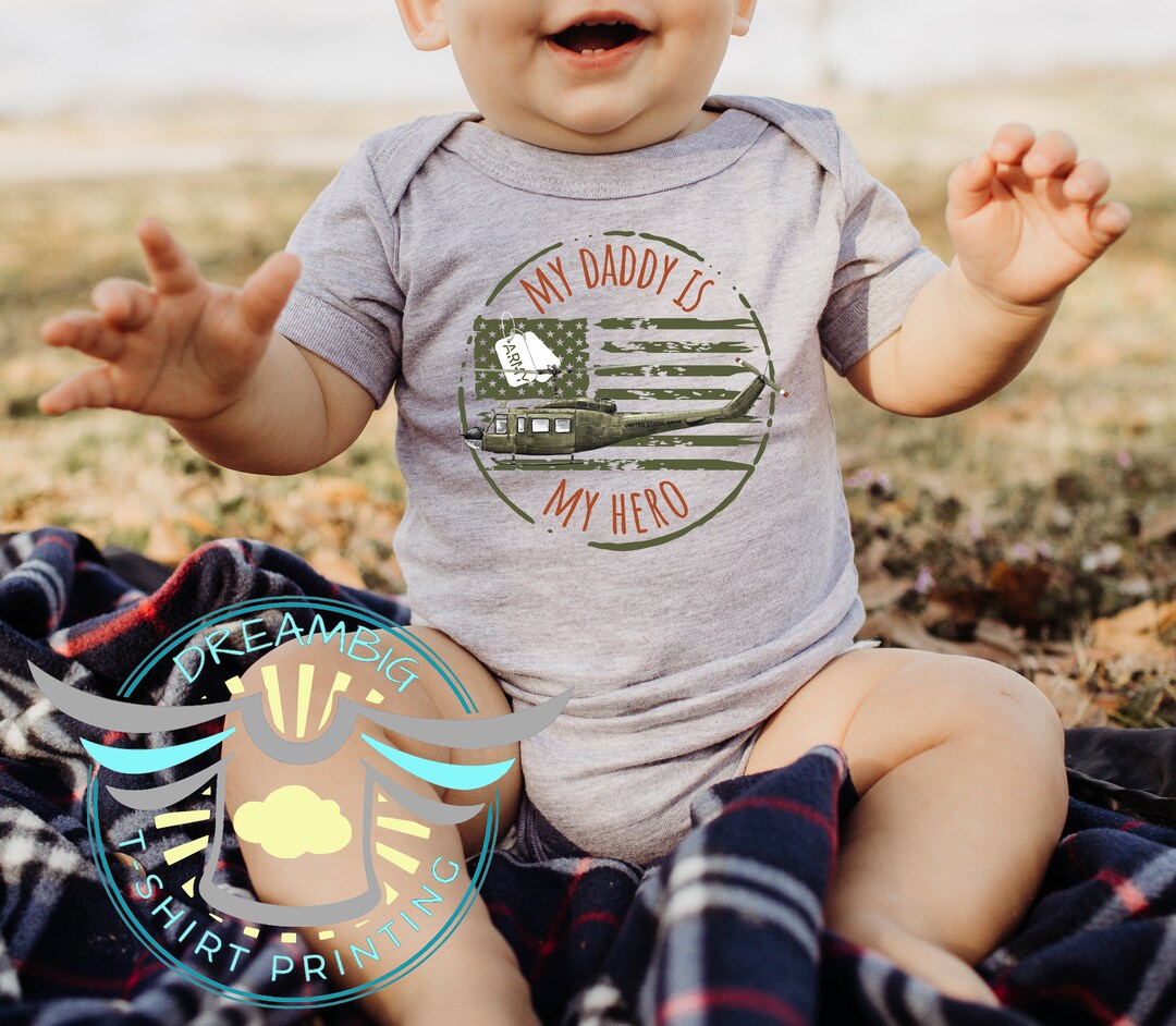 Helicopter Baby Onesie® My Daddy is My Hero, Helicopters, Army Pilot ...